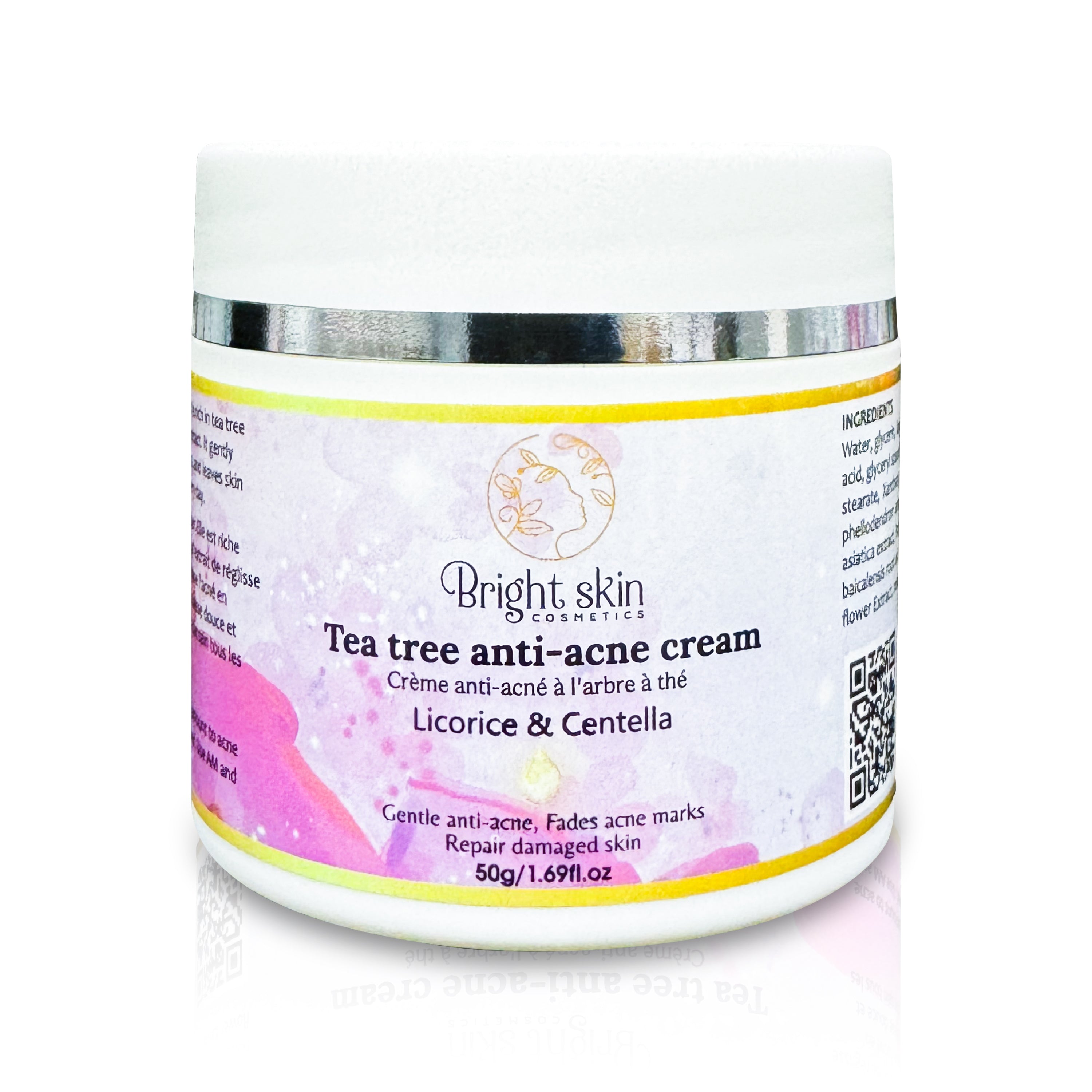 Tea Tree Anti-Acne face cream – Bright Skin Cosmetics